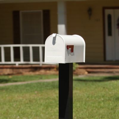 Elite Post Mount Mailbox – White | Architectural Mailboxes