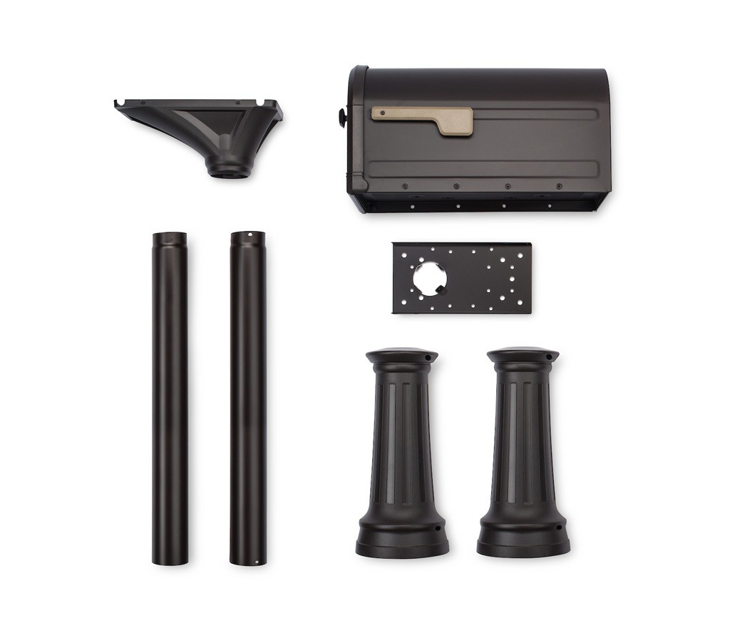 Roxbury Mailbox & Post Kit – Rubbed Bronze | Architectural Mailboxes