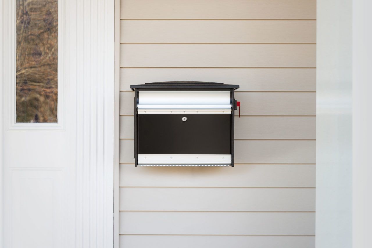 Mailsafe Locking Wall Mount Mailbox – Black | Architectural Mailboxes