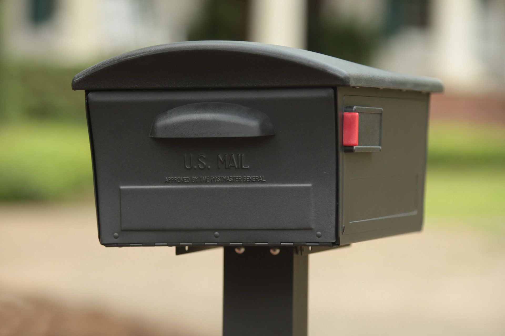 Mailsafe Locking Post Mount Mailbox – Black | Architectural Mailboxes