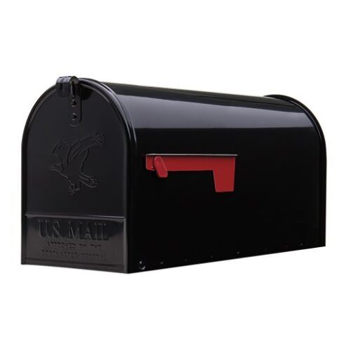 Elite Large Post Mount Mailbox – Black | Architectural Mailboxes