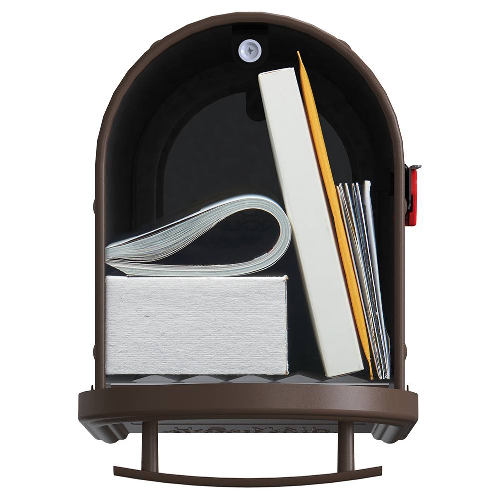 Franklin Post Mount Mailbox – Bronze | Architectural Mailboxes