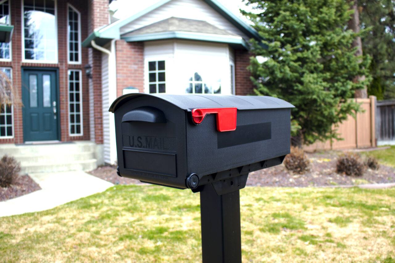 Patriot Large Post Mount Mailbox – Black | Architectural Mailboxes