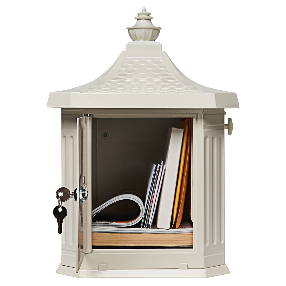Hamilton Locking Post Mount Mailbox – White | Architectural Mailboxes