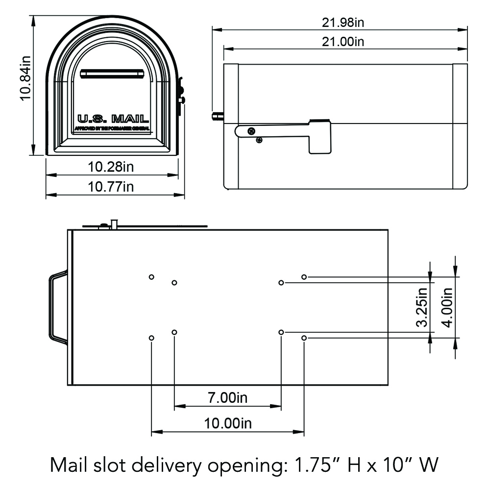 Reliant Locking Post Mount Mailbox – Black | Architectural Mailboxes