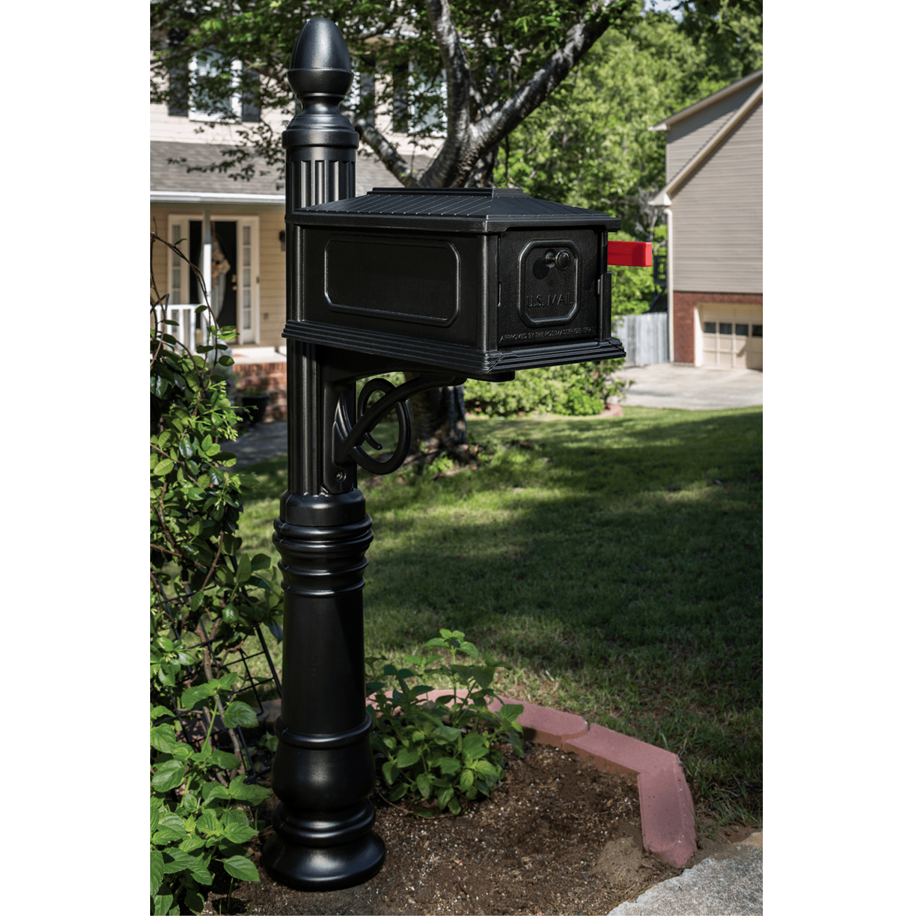 Stratford Mailbox & Post Kit – Black | Architectural Mailboxes