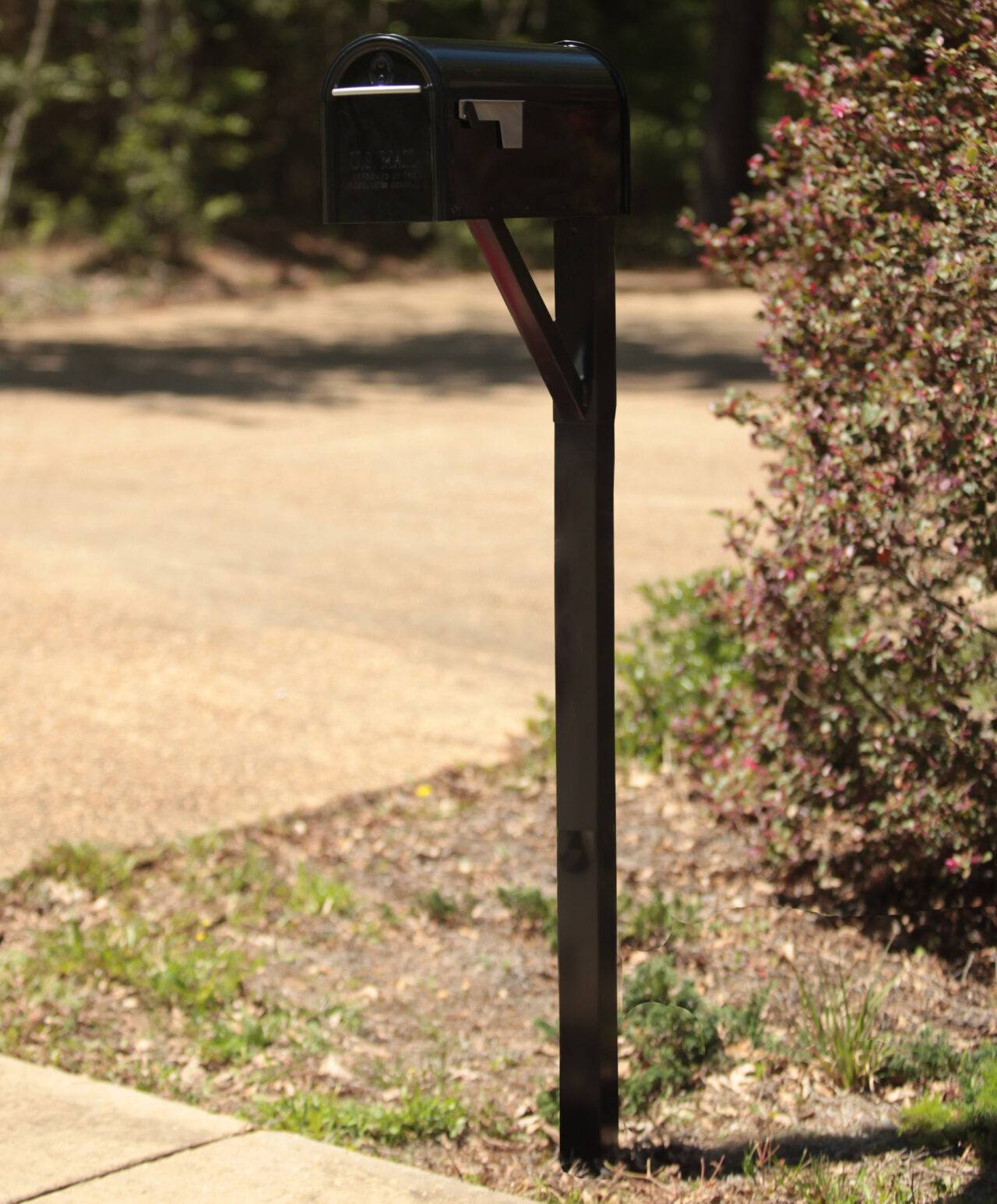 Steel Drive In Mailbox Post Black Architectural Mailboxes Steel Drive In Mailbox Post Black Architectural Mailboxes