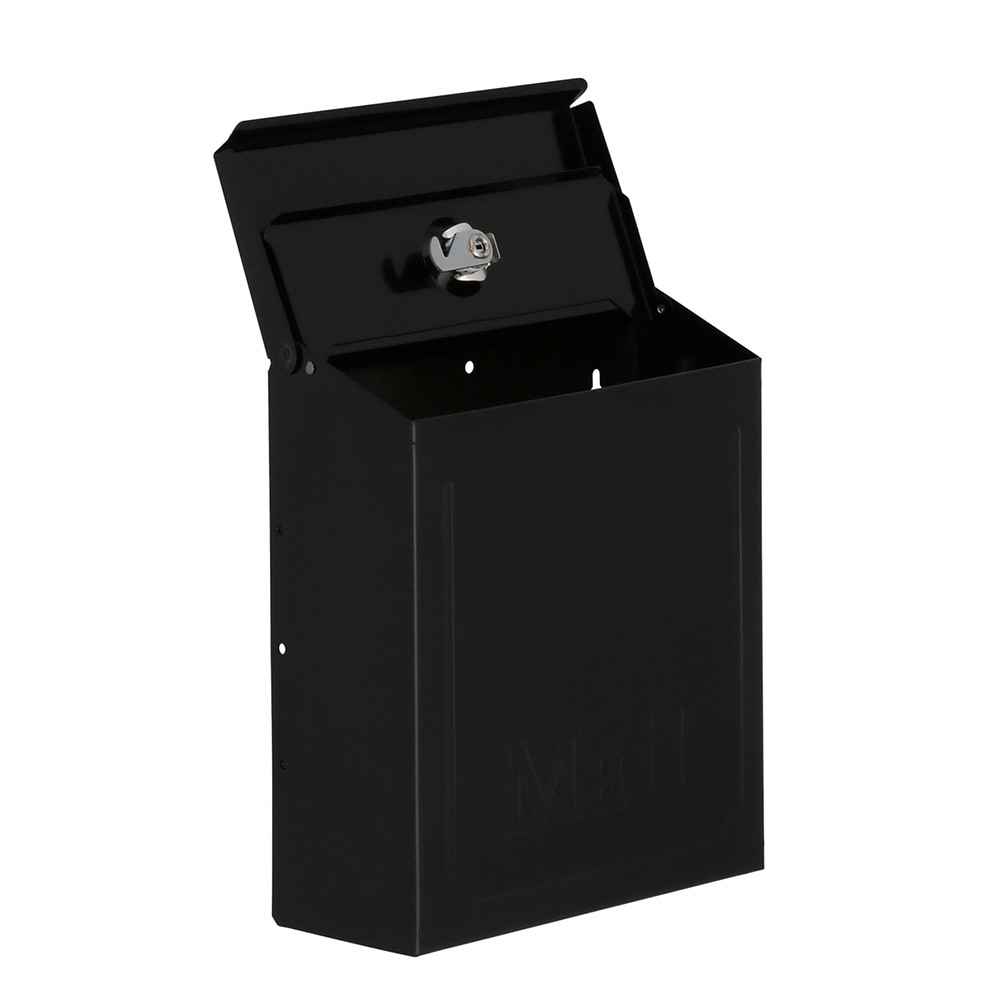Townhouse Locking Wall Mount Mailbox – Black | Architectural Mailboxes