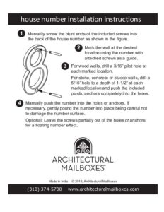 4in-House-Number-Instructions-and Template | Architectural Mailboxes