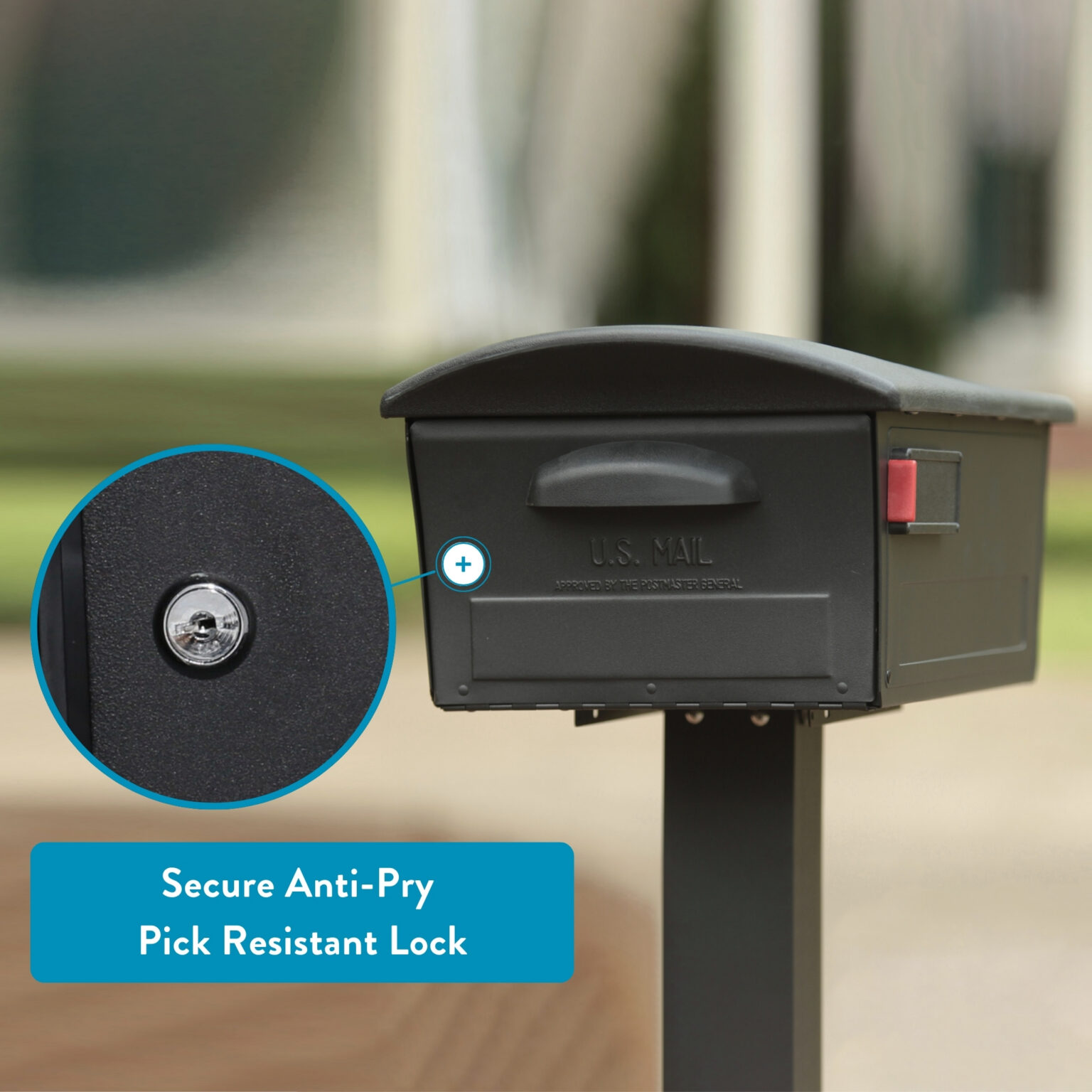 MailSafe Locking Post Mount Mailbox - Architectural Mailboxes