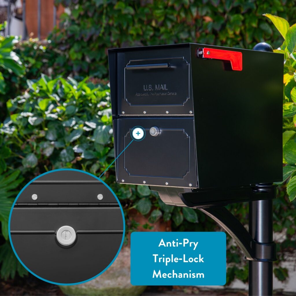 Oasis TriBolt High-Security Locking Post Mount Mailbox - Architectural ...